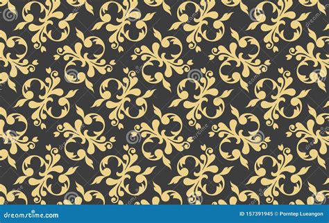 Abstract Gold Luxury Pattern Design Illustrationornate Pattern Art