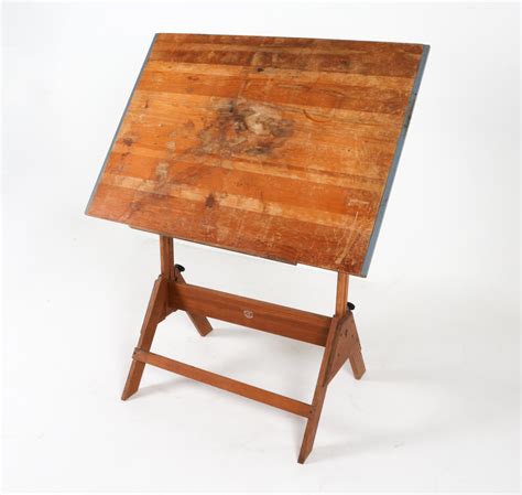 At Auction Vintage Anco Bilt Oak Drafting Table