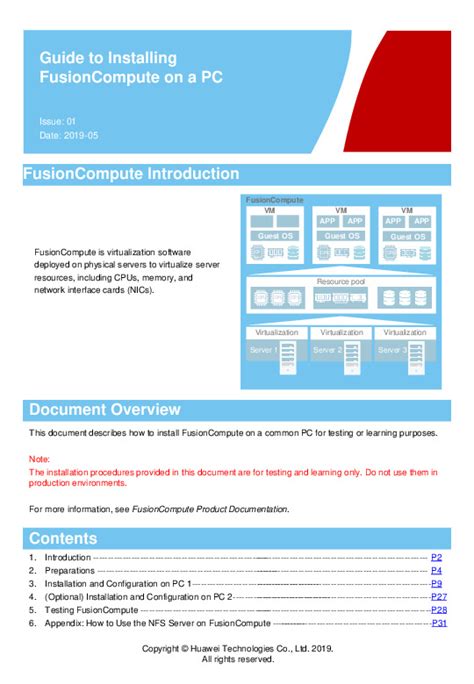 Hcia Cloud Computing V40 Guide To Installing Fusioncompute On A Pc