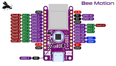 Bee Motion Combines Esp32 With Pir Sensor And Usb C Hackaday