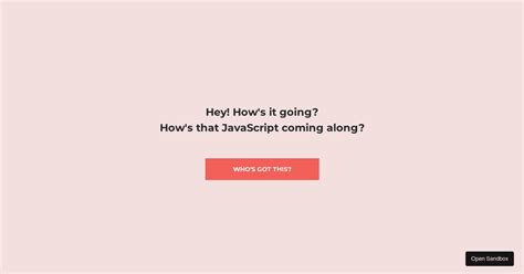 JS Lesson Practice Exercise Codesandbox