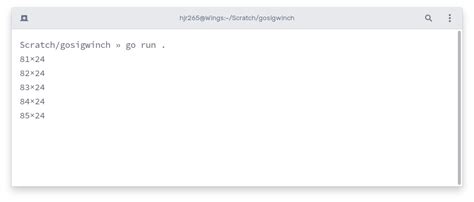 Go Tidbit Detect When The Terminal Is Resized · Hjr265 Me