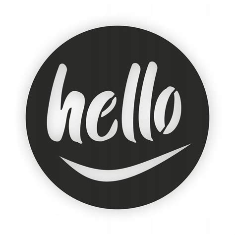 Hello Cursive Logo Wall Art