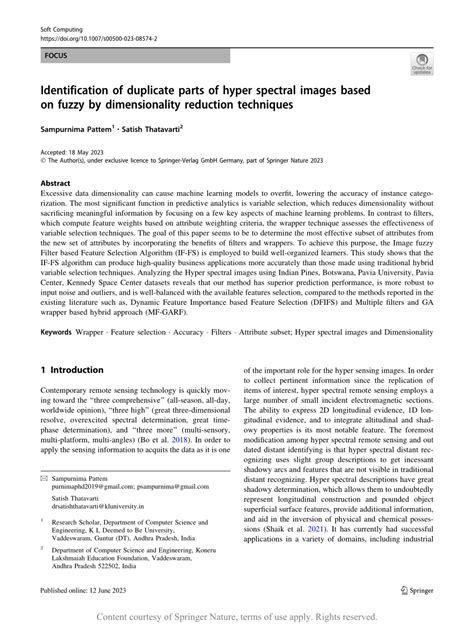 Identification Of Duplicate Parts Of Hyper Spectral Images Based On