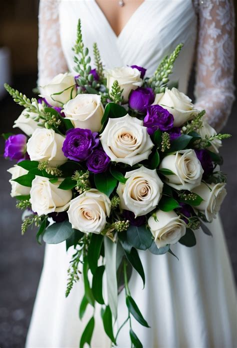 15 Purple And White Wedding Bouquet Ideas For Your Special Day