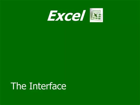 01 Excel Interface Pptx