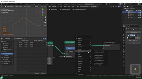 2 Using Bezier Splines In Geometry Nodes Youtube