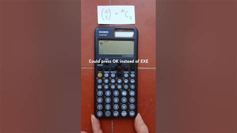 N Choose R Binomial Coefficient On Casio Fx 991cw Calculator Youtube
