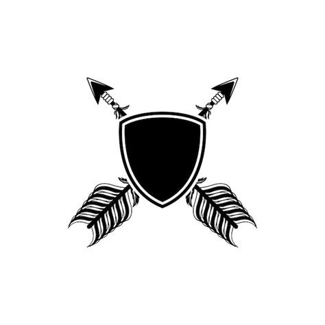 Premium Vector Shield With Arrows Design