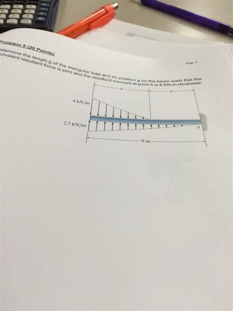solved determine the length b of the triangular load and its