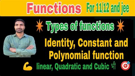 Functions Class 11 Math Part 2polynomial And Identity Functionscbse