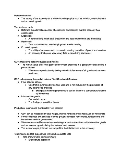 Macro Econ Chapter 4 Econ 1Bb3 Studocu