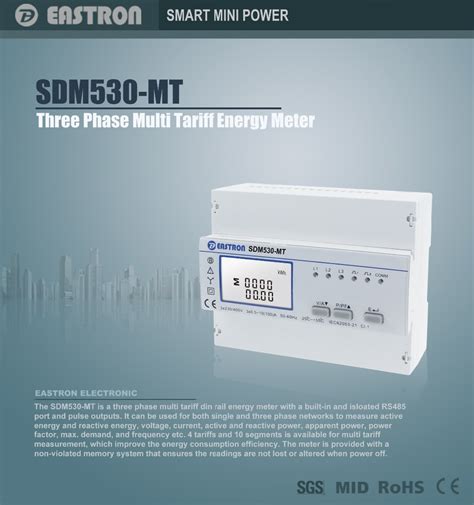 Sdm Mt Phase Multi Function Din Rail Energy Meter Multi Rate Smart Meter Rs Multi