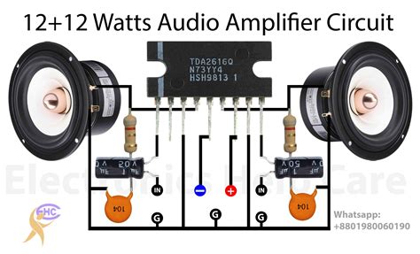 Audio Amplifier Circuit Using Tda2616 Electronics Help Care