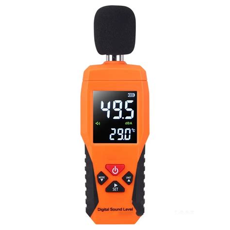 디지털 사운드 레벨 Db 미터 30db ~ 130db Decibe 소음 로거 감지기 진단 도구 온도 테스터 백라이트지시 소음계
