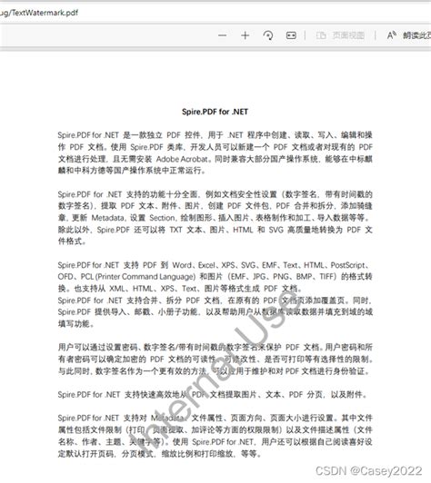 Cvbnet——向pdf文档添加文本水印vb语言给pdf文件添加水印 Csdn博客