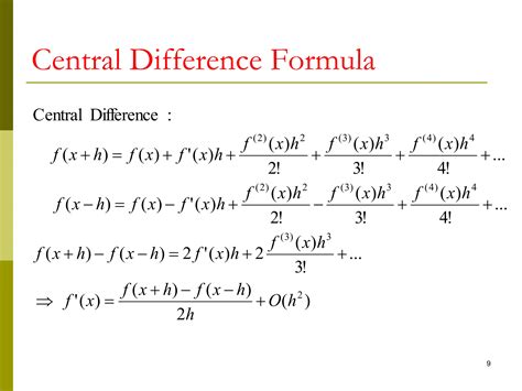 Numerical Differentiations Ppt