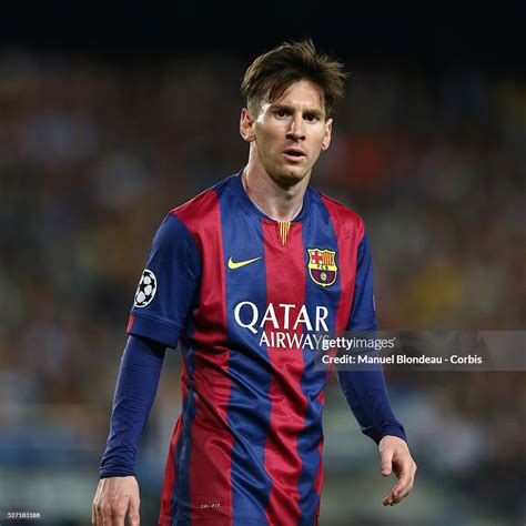 Lionel Messi Of Fc Barcelona Looks On During The Uefa Champions News