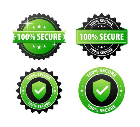 100 Percent Secure Label Maximum Data Protection And Security 37038537 Vector Art At Vecteezy