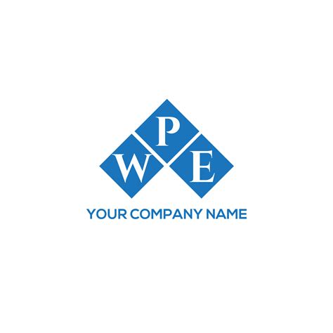 Wpe Letter Logo Design On White Background Wpe Creative Initials
