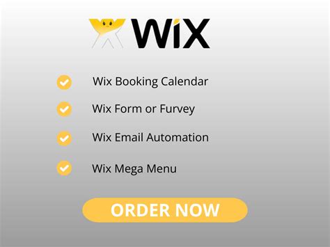 wix mega menu wix booking calendar wix survey or form wix automation