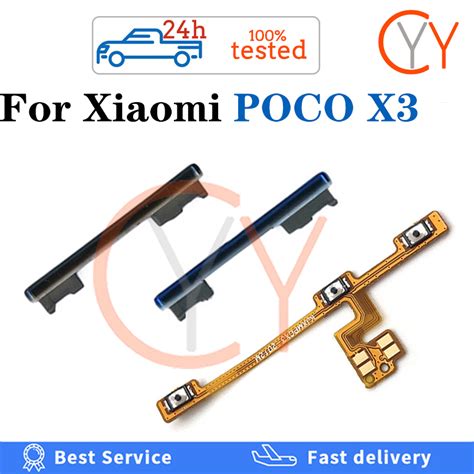Volume Button Power Switch On Off Button Flex Cable For Xiaomi Poco X3