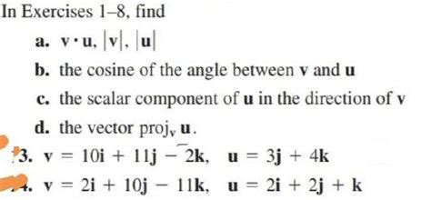 Answered In Exercises 1 8 Find A V U V] U … Bartleby