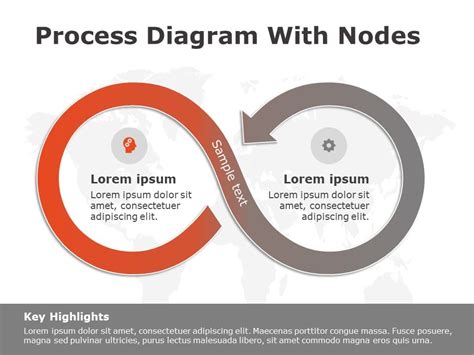 flat infinity loop diagram powerpoint template