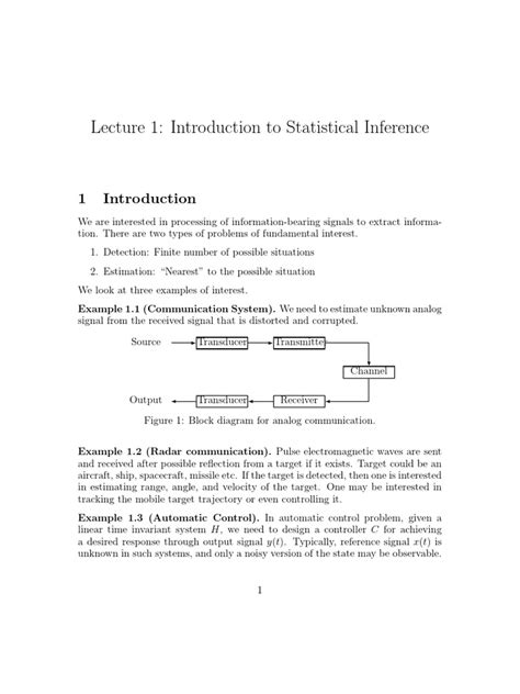 Estimation And Detection Lec 01 Pdf Signal Electrical Engineering