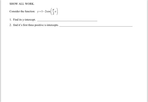 Solved Show All Work Consider The Function