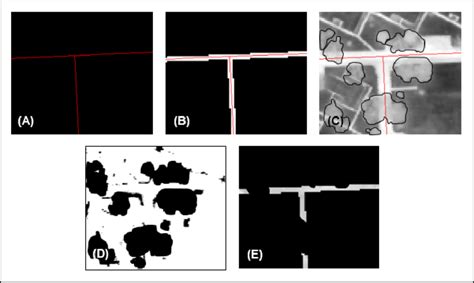 An Example Of The Road Extraction Technique A The Gis Road Layer Download Scientific Diagram