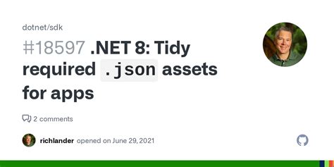 8 tidy required ` json` assets for apps · issue 18597 · dotnet