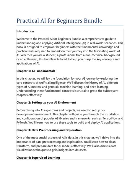 Practical Ai For Beginners Bundle Pdf Artificial Intelligence