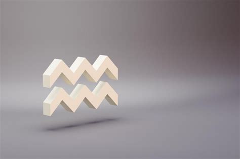 Hermosas Ilustraciones Del Zodiaco Símbolos De Acuario En Un Fondo