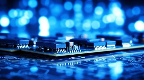 premium ai image advanced circuitry microchips and processors illuminate in hightech blue