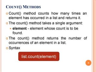 List In Python PPTX Programming Languages Computing