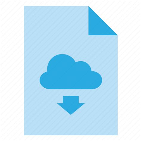 Arrow Cloud Document Download File Filetype Type Icon Download
