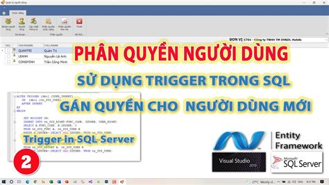 Tạo Trigger Tự động Phân Quyền Cho Người Dùng Trigger In Sqlserver Khoaicodetv Youtube