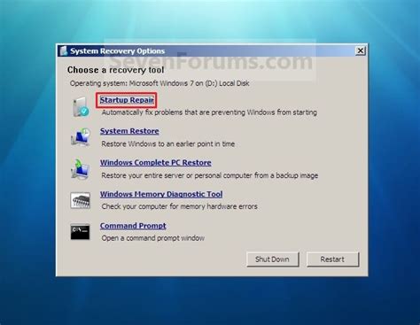 Startup Repair Tutorials