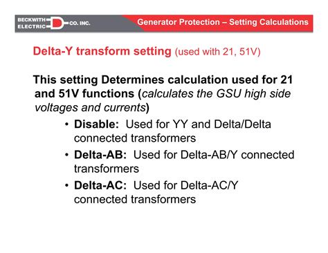 Generator Protection Calculations Settings Pdf Consumer Electronics