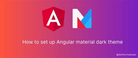 How To Set Up Angular Material Dark Theme Dev Community