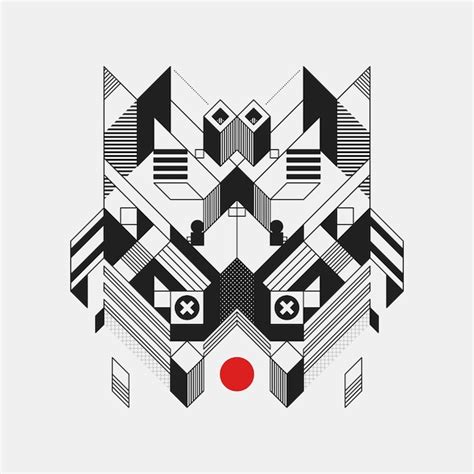 Premium Vector Abstract Geometric Design Element On White Background Futuristic Design