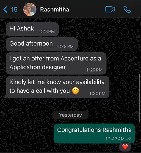 Rashmitha Velmurugan Switched From 3 Years Of Non It Experience To Ashok Raj Rajendran