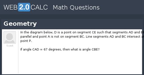 View Question Geometry