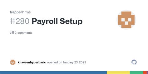Payroll Setup Issue Frappe Hrms GitHub