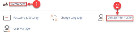Upgrade The Contact Information And Preferences In CPanel