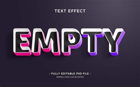 premium psd empty text effect
