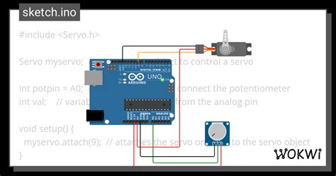 Rotate One Servo Motor Wokwi Esp32 Stm32 Arduino Simulator