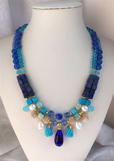 Колье из натуральных камней АДРИАТИКА в интернет магазине на Ярмарке Мастеров Колье Запорожье