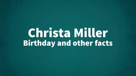 Christa Miller Birthday And Other Facts